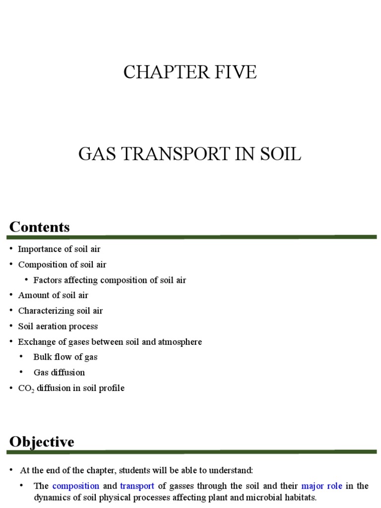Gas Transport in Soil | PDF | Diffusion | Soil