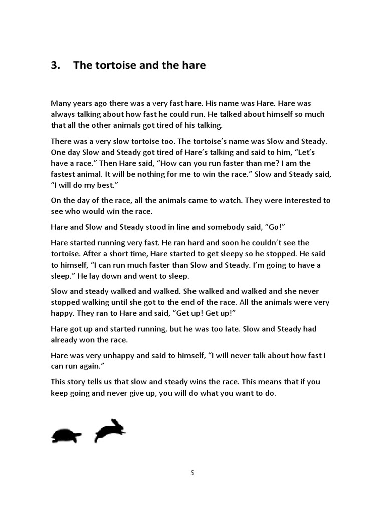 The Tortoise and The Hare | PDF | Sports