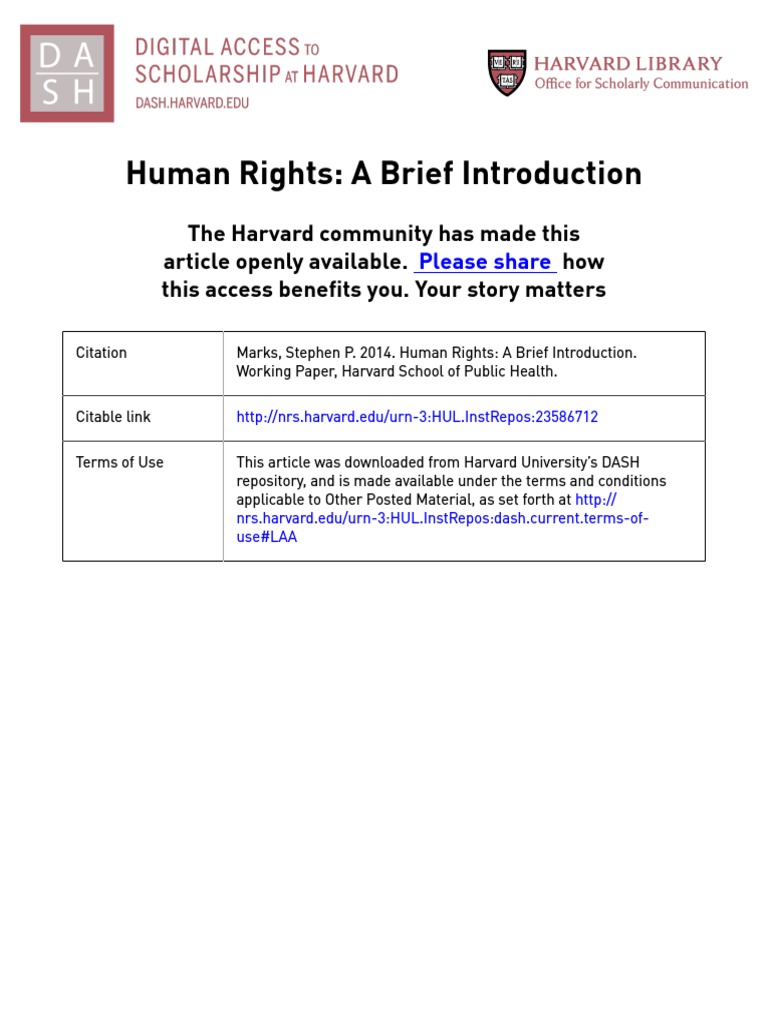 Human Rights-A Brief Introduction, 2014 Ed | PDF | Human Rights | Rights