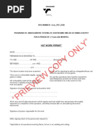 SM Work Permit Form | PDF | Fires | Hazards