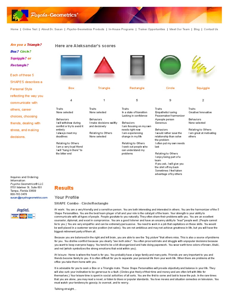Psycho Geometrics The Science of Understanding People... and The Art of ...