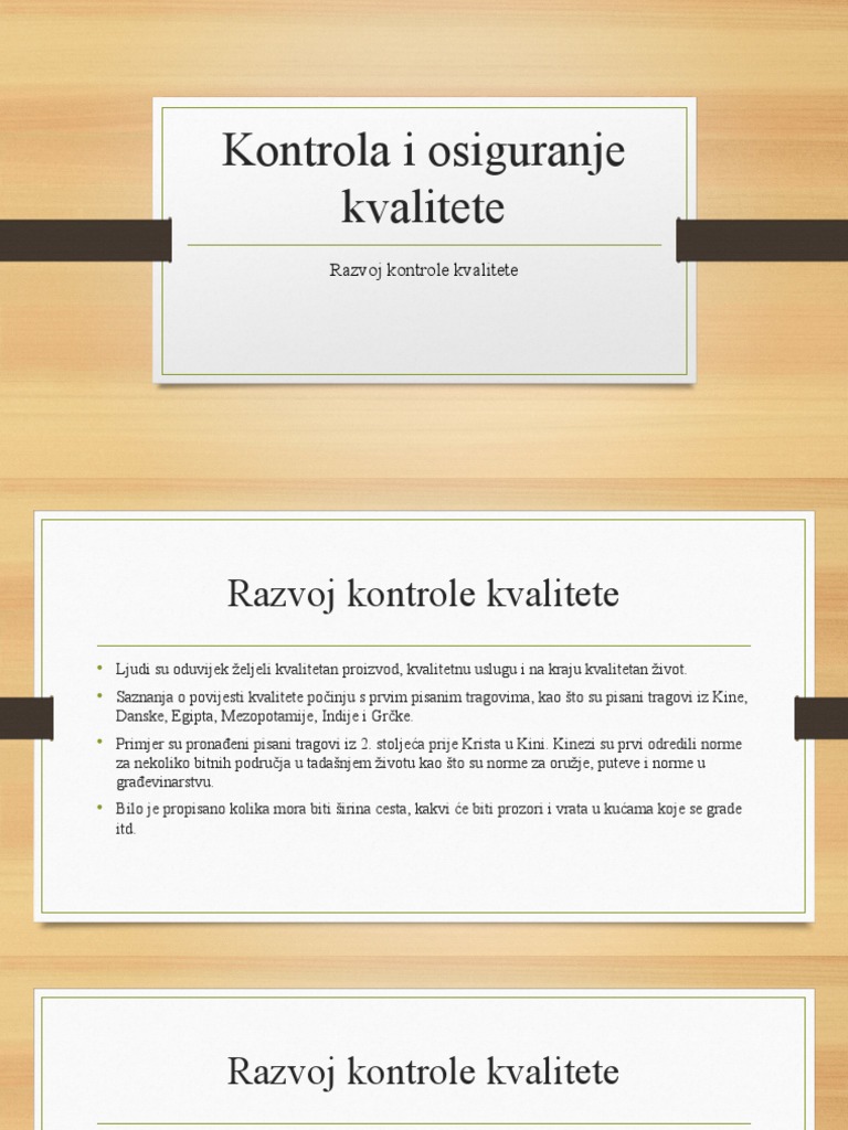02 - Razvoj Kontrole Kvalitete | PDF
