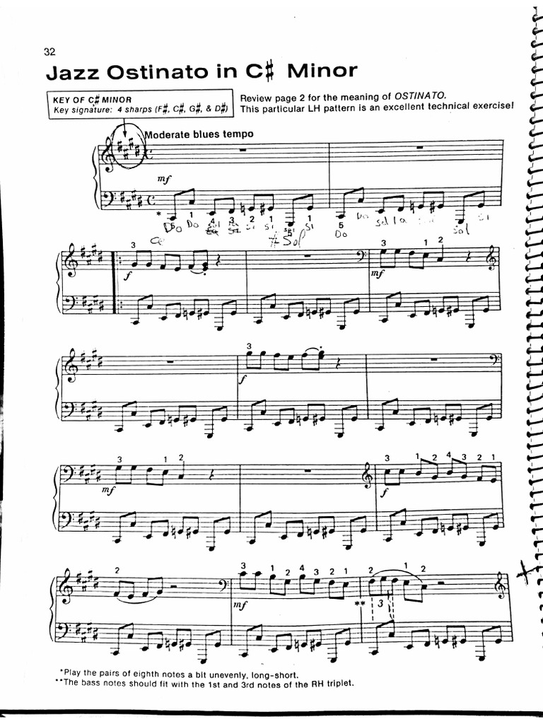 Jazz Ostinato in C#minor | PDF