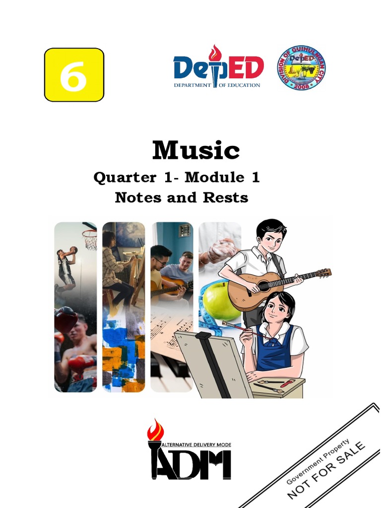 Music: Quarter 1-Module 1 Notes and Rests | PDF | Learning | Notation