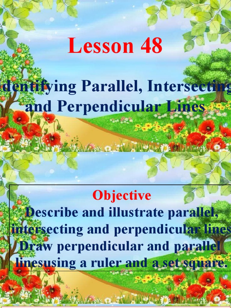 Parallel, Intersecting, Perpendicular Lines | PDF | Perpendicular ...