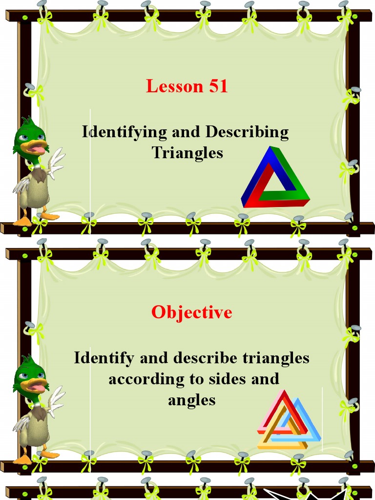 Lesson 51 Identifying and Describing Triangles According To Angles 1 ...