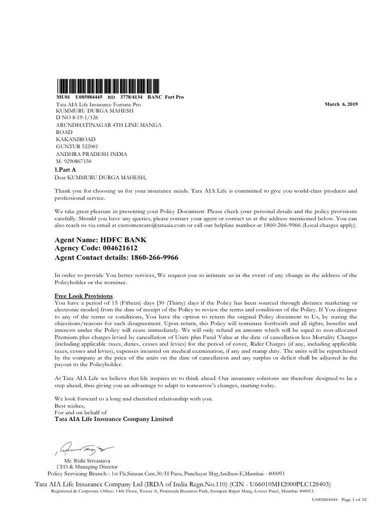 PIP Document | PDF | Life Insurance | Insurance