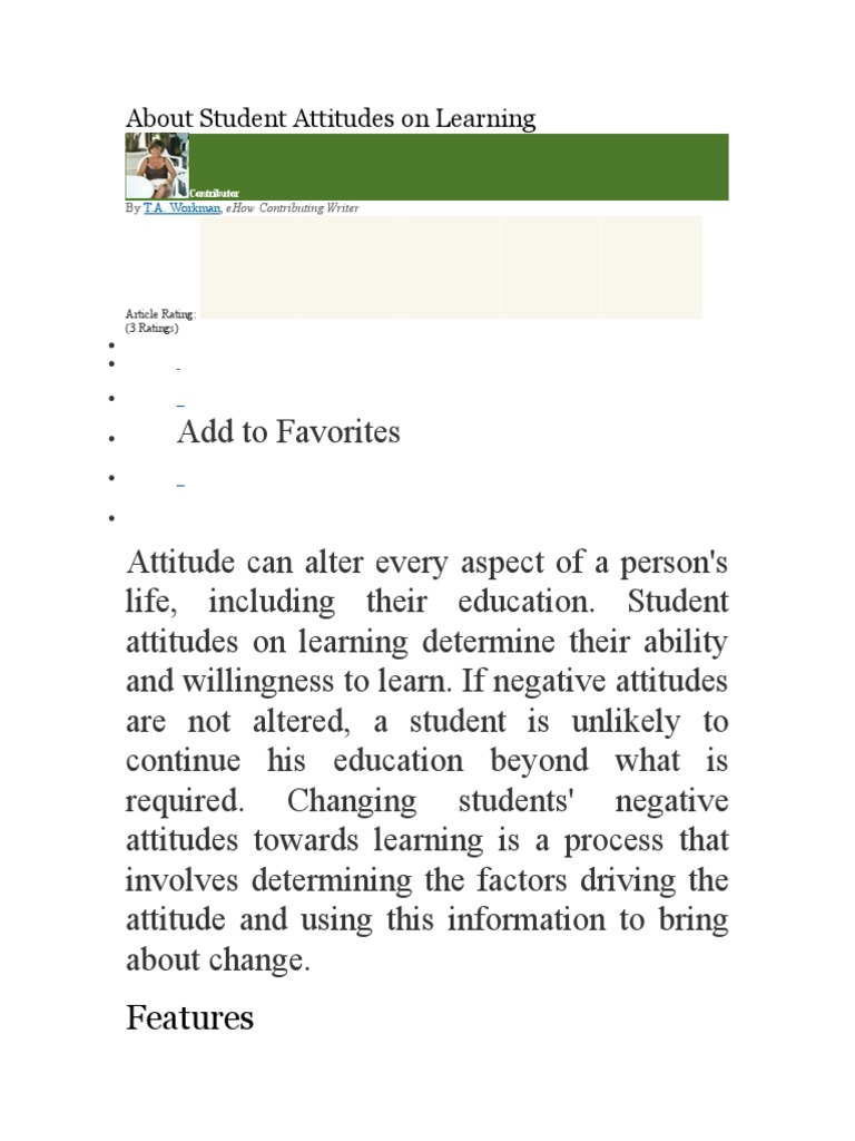 About Student Attitudes On Learning | PDF | Distance Education ...