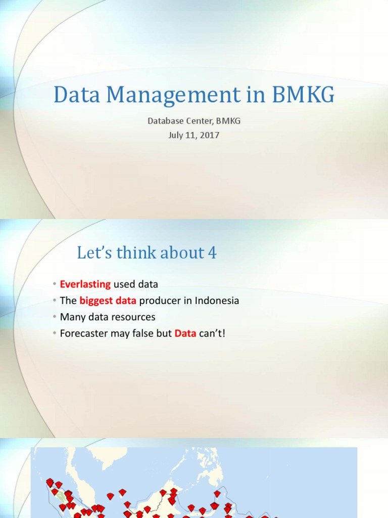 DataManagement in BMKG | PDF | Databases | Data