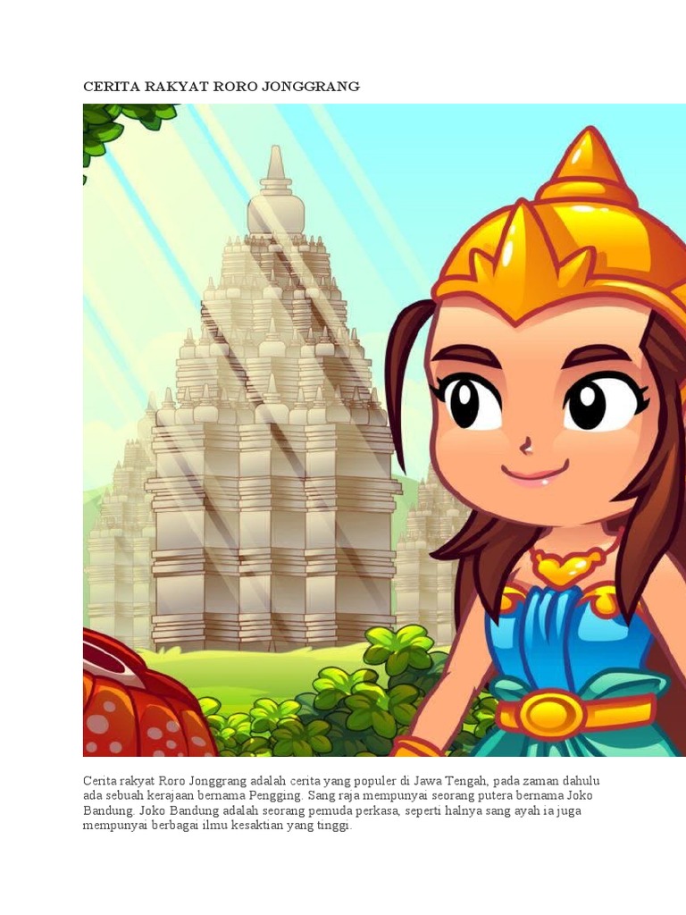 Cerita Rakyat Roro Jonggrang | PDF