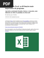Lista de Fórmulas Excel Traduzidas de Inglês para Português | PDF ...