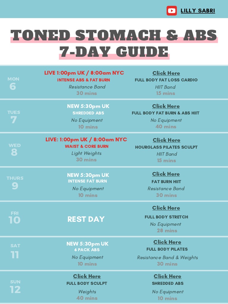 Workouts - LEAN Weekly Guide - July 6 | PDF