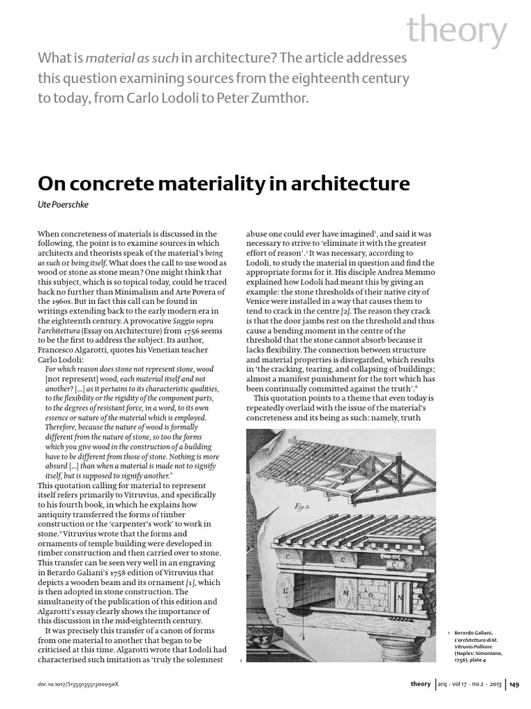 On Concrete Materiality in Architecture | PDF | Wood | Nature