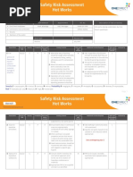 Hot Works Risk Assessment | PDF | Personal Protective Equipment | Risk