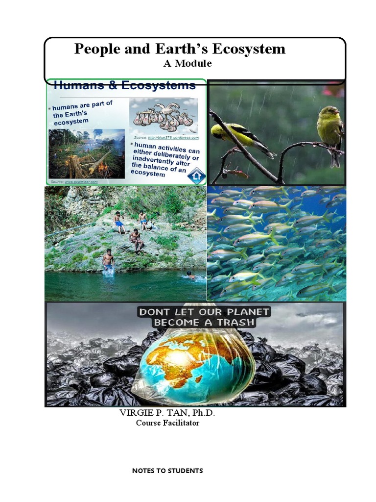 People and Earth's Ecosystem: A Module | PDF | Ecosystem | Human Impact ...