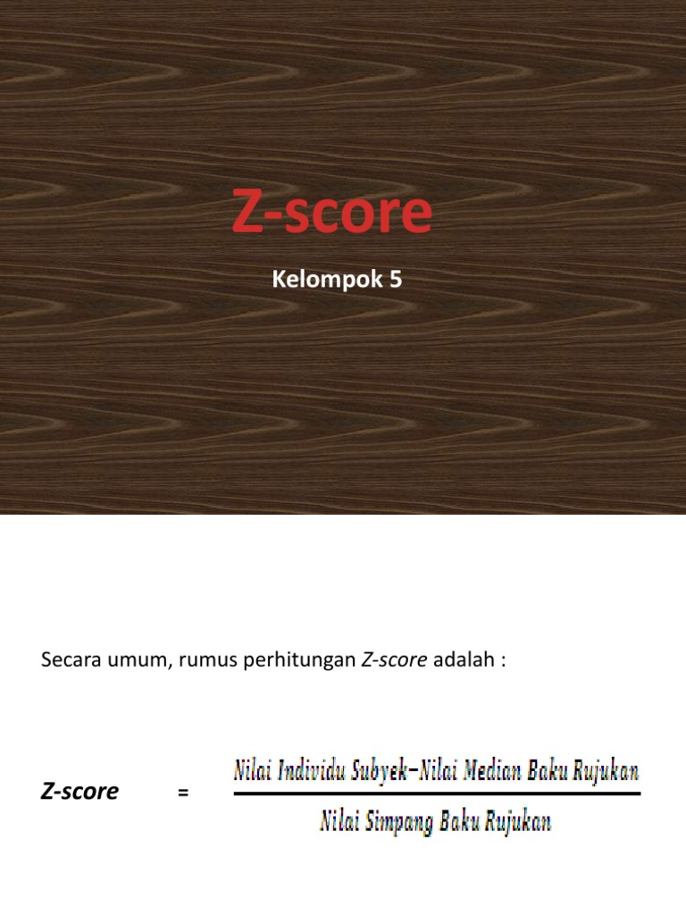 Cara Menghitung Z-Score Status Gizi Anak | PDF