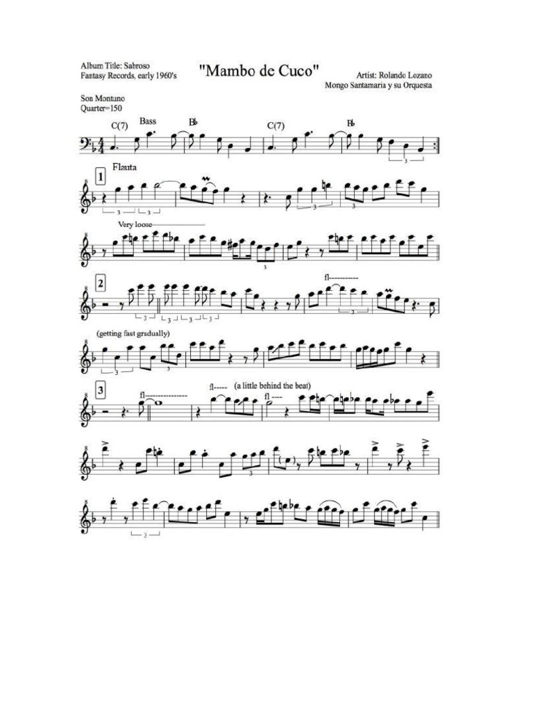 Mambo de Cuco - Mongo Santamaria 6x | PDF