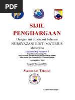 Sijil Penghargaan Sumbangan AJK PIBG | PDF