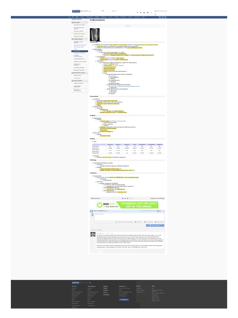 Osteomalacia - Basic Science - Orthobullets PDF | PDF | Osteoporosis ...