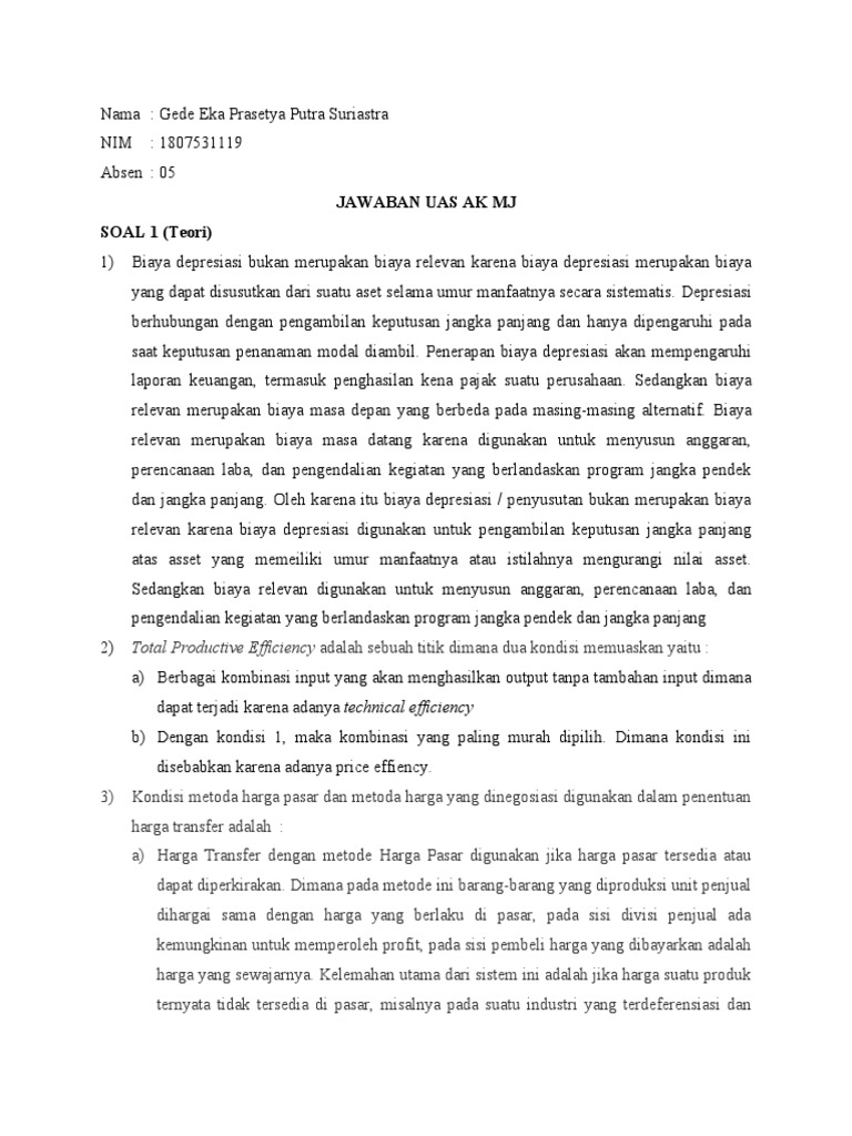 UAS AKMEN - C1 AK - Gede Eka Prasetya Putra Suriastra - 1807531119 ...