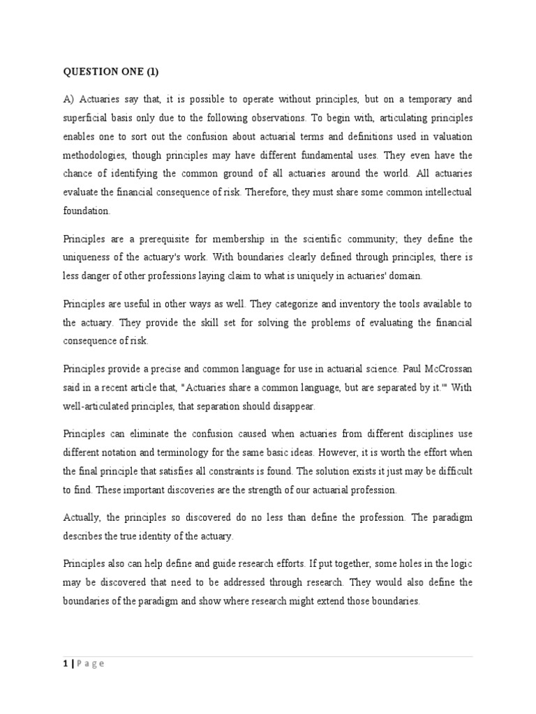 Introduction To Acturial Science-Examination | PDF | Insurance | Life ...