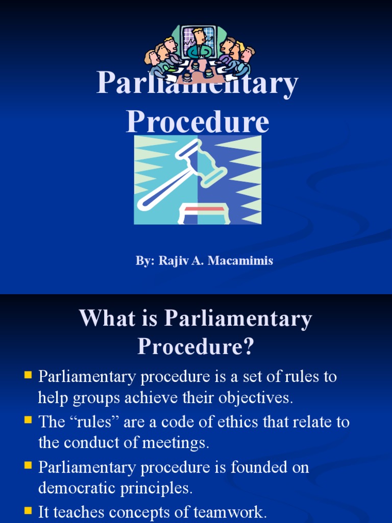 Parliamentary Procedure 101 | PDF | Meetings | Parliamentary Procedure