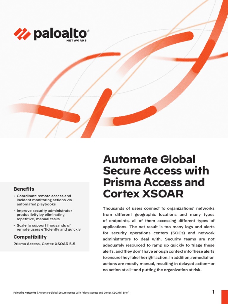 Automate Global Secure Access With Prisma Access and Cortex XSOAR | PDF | Cloud Computing ...