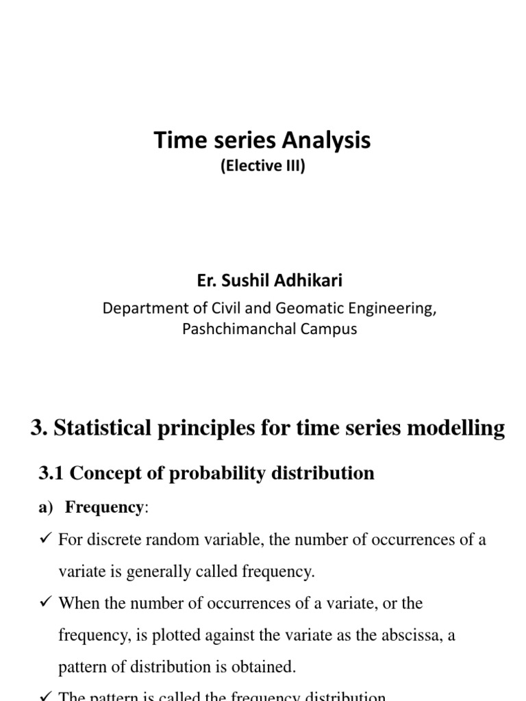 Time Series Analysis: Probability Distributions | PDF | Probability ...
