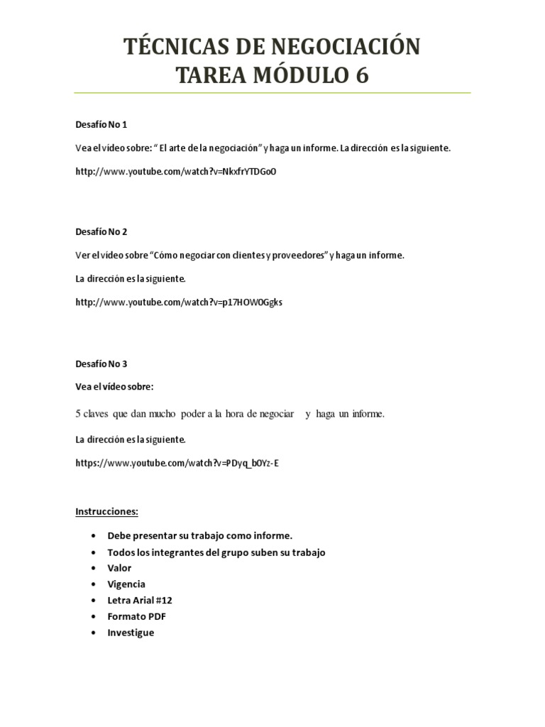 TNE Tarea Modulo 6 PDF | PDF