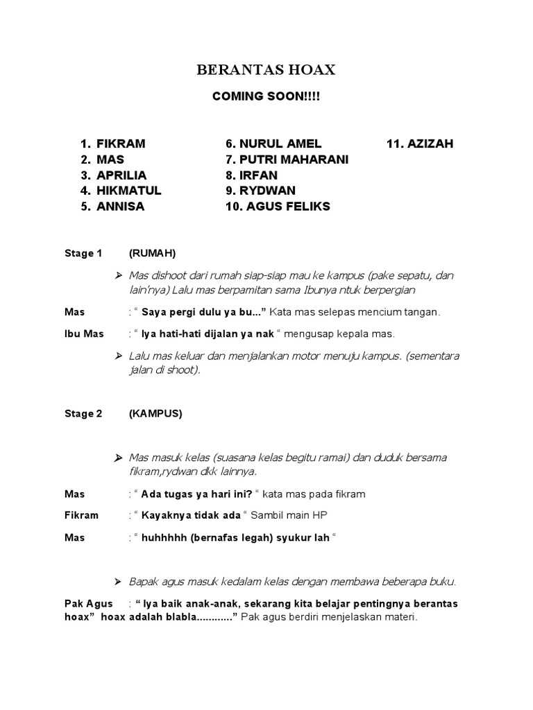 Script Berantas Hoax | PDF