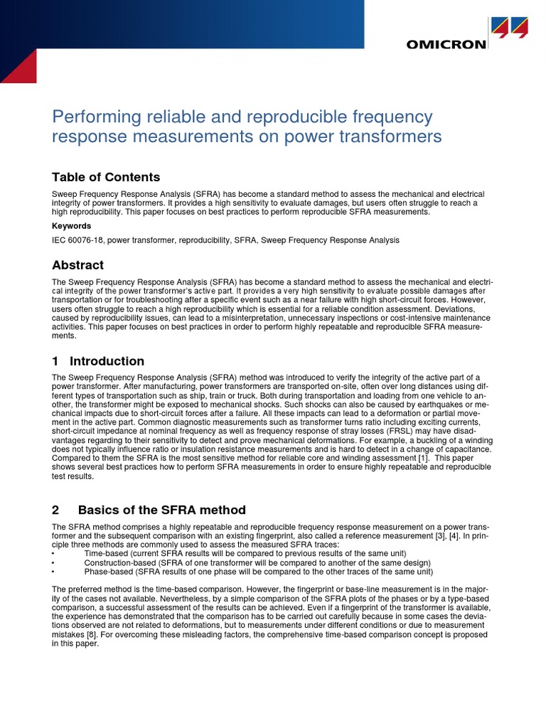 Performing Reliable and Reproducible Frequency Response Measurements On ...