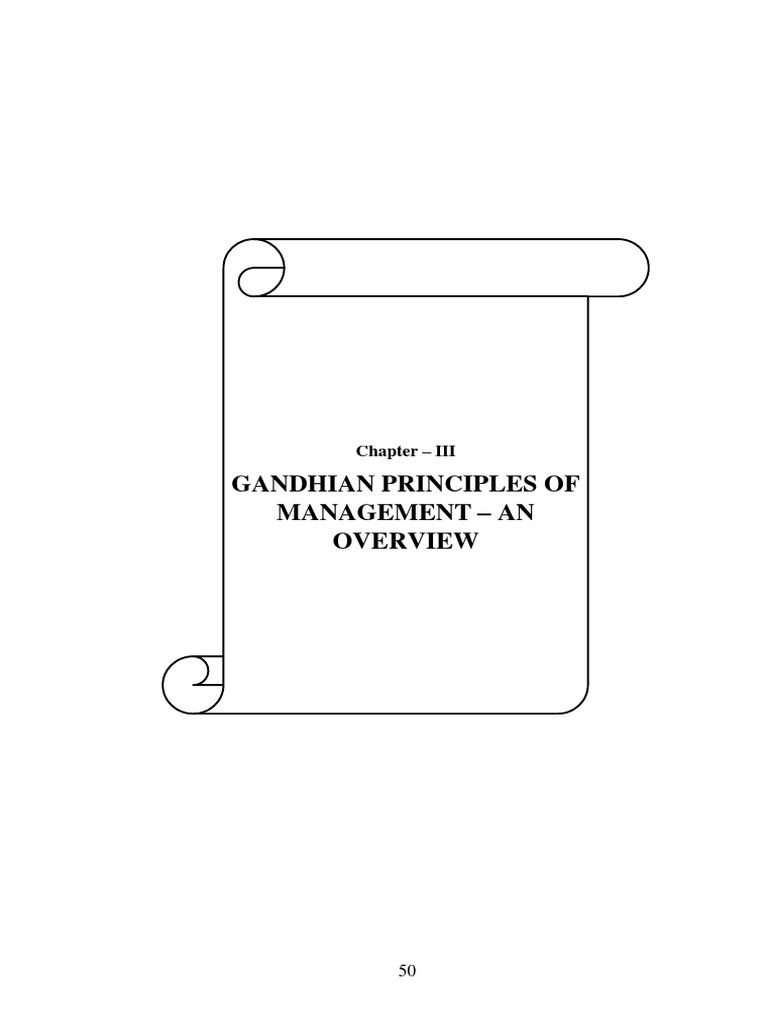 Gandhian Principles of Management - An: Chapter - III | PDF | Mahatma ...