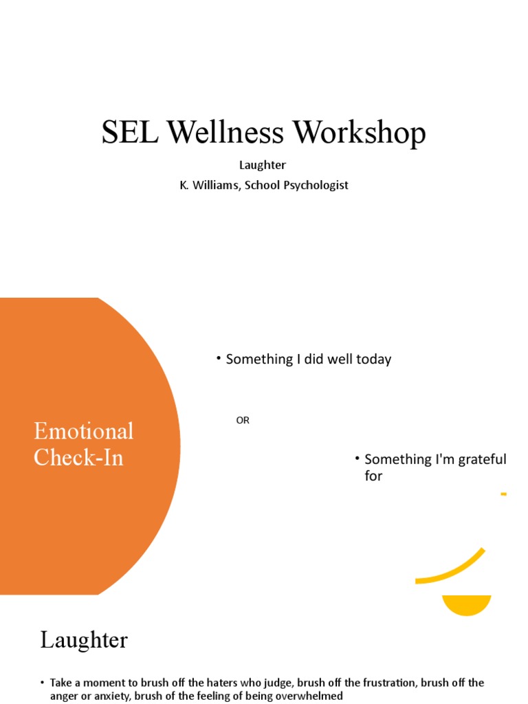 SEL Wellness Workshop: Laughter K. Williams, School Psychologist | PDF