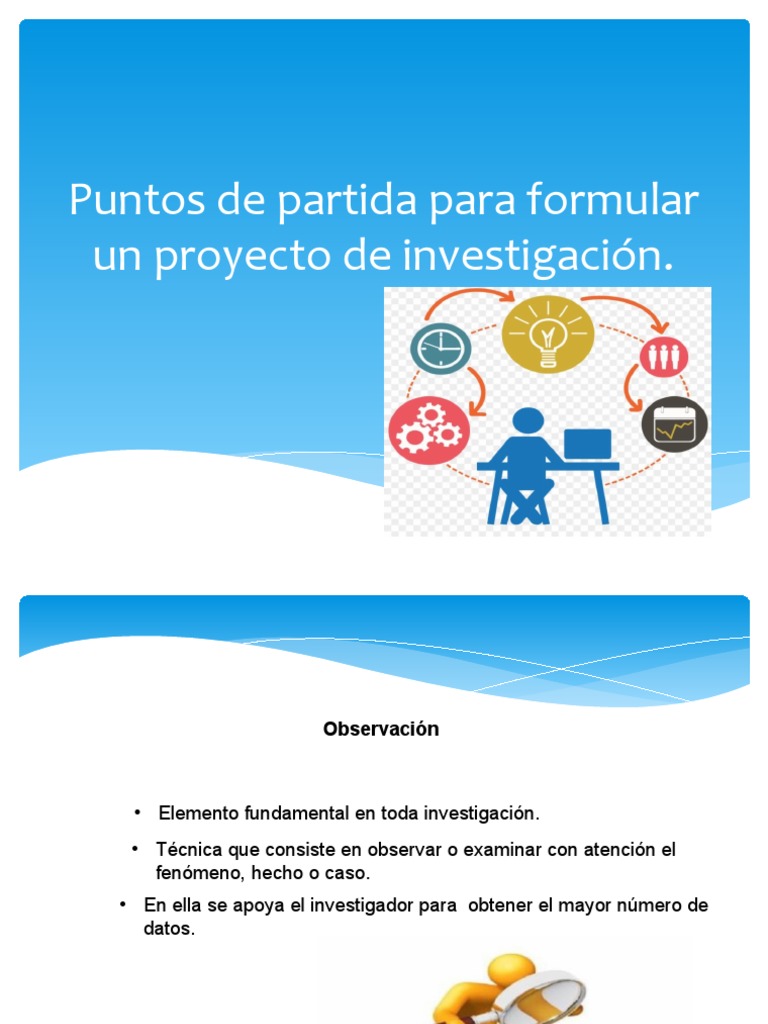 Puntos de Partida Pará Formular Proyecto | PDF