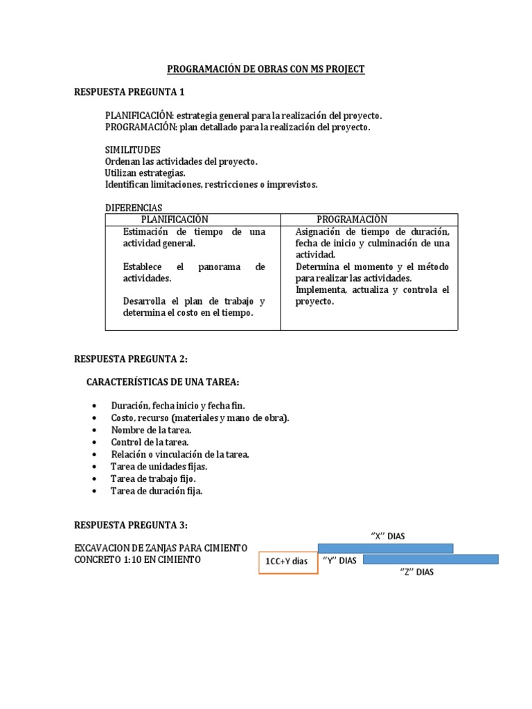 Programacion de Obras Con MS Project | PDF