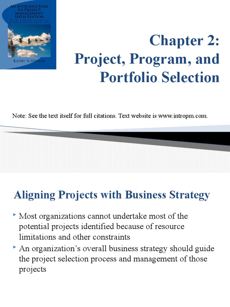 Project Management - Projects, Program and Portfolio Selection | PDF ...