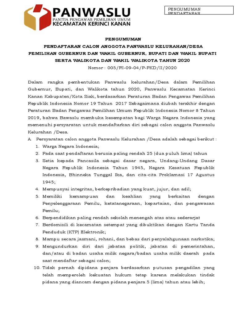 Surat Lamaran Pendaftaran PKD | PDF | Politik | Ilmu Sosial