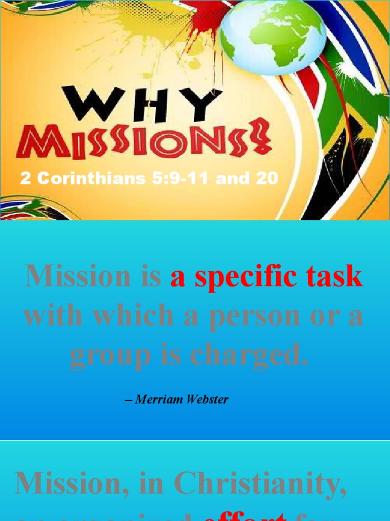 Why Missions 2 Cor 5 | PDF | Last Judgment | Abrahamic Religions
