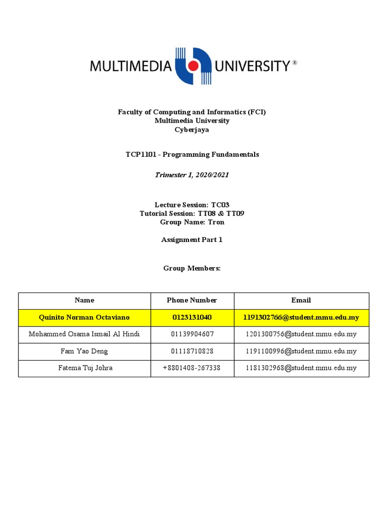 TCP1101 Assignment PDF | PDF | Variance | Regression Analysis
