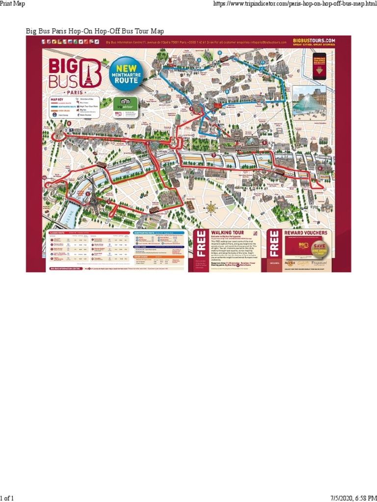 Big Bus Paris Hop-On Map Guide | PDF | Social Science