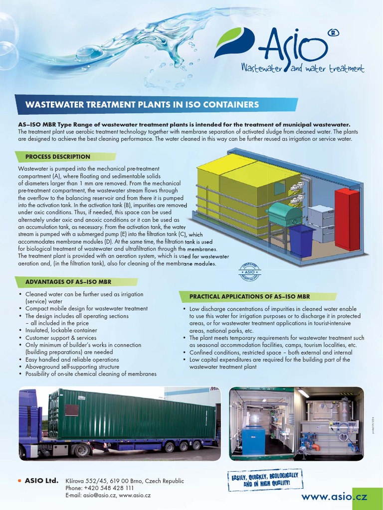 Wastewater Treatment Plants in Iso Containers: WWW - Asio.cz | PDF ...