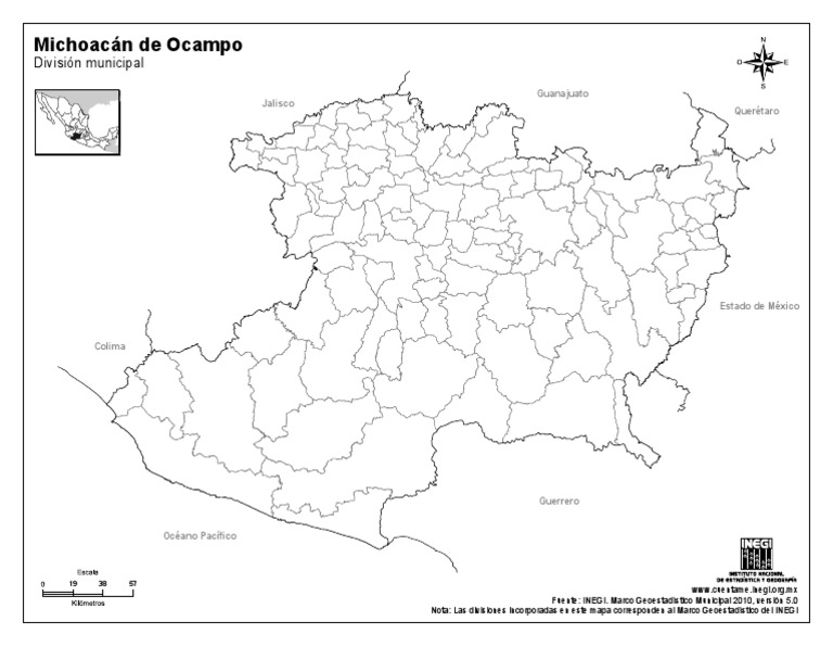 Mapas. Nacional y de Michoacán | PDF