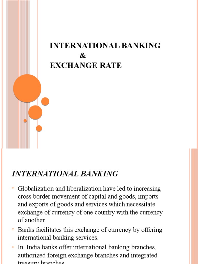 International Banking & Exchange Rate | PDF | Exchange Rate | Balance ...