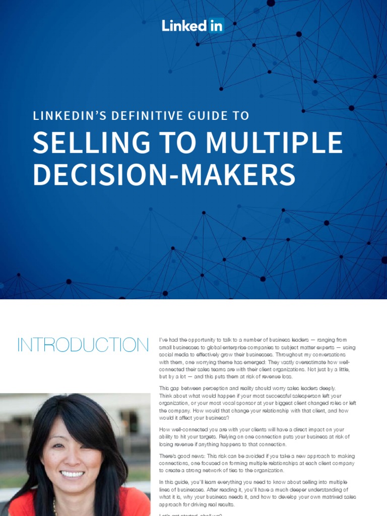 Linkedins Definitive Guide To Selling To Multiple Decision Makers | PDF ...
