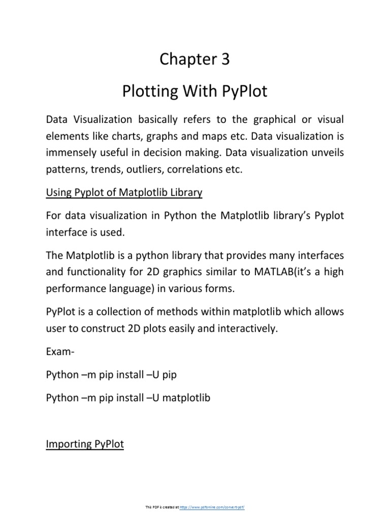 Python Data Visualization with Matplotlib PyPlot | PDF