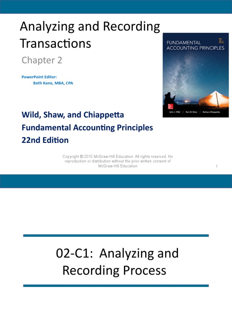 Wild FAP 22e Ch02 FINAL | PDF | Debits And Credits | Expense
