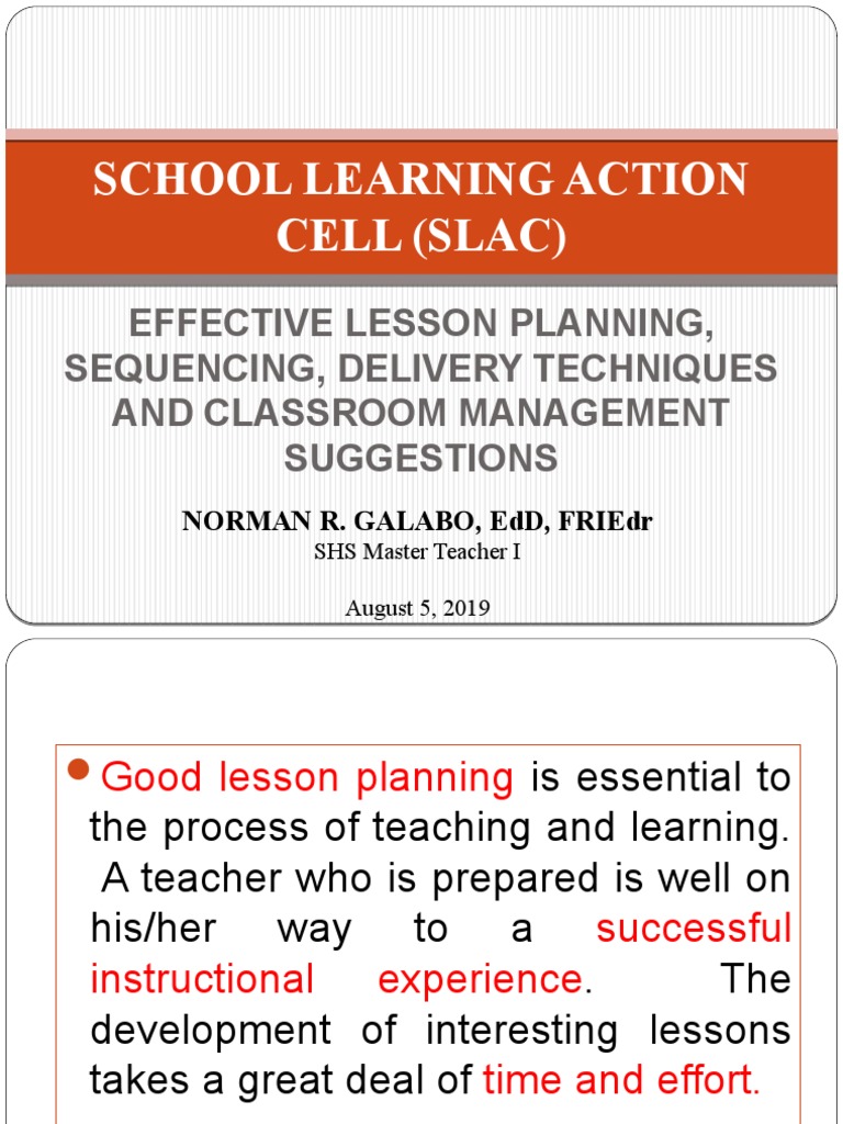 School Learning Action Cell (Slac) | PDF | Education Theory | Learning
