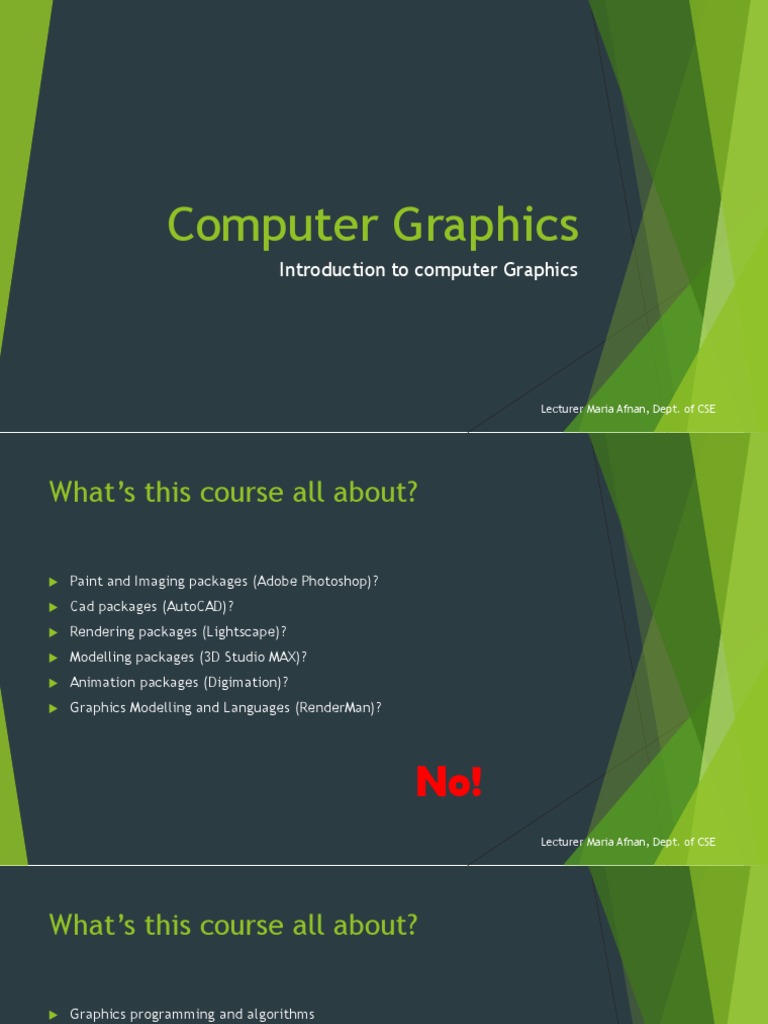Intro To Computer Graphics PDF | PDF | 3 D Computer Graphics | Computer ...