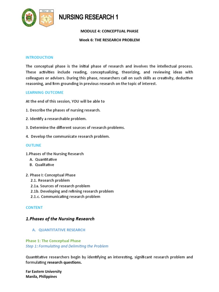 Nursing Research Problem Identification | PDF | Research Design ...