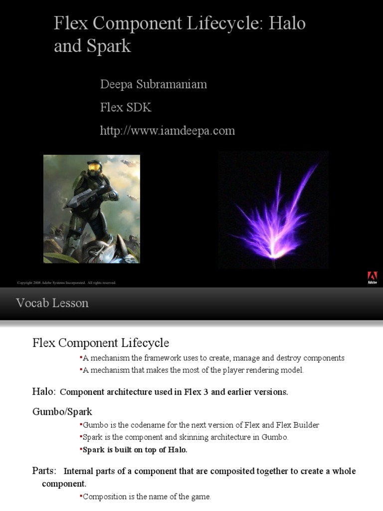Flex Component Lifecycle: Halo and Spark: Deepa Subramaniam Flex SDK | PDF | Apache Flex ...
